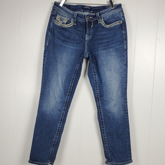 Vigoss | Pants & Jumpsuits | Vigoss Heritage Fit Embroidered Capri ...